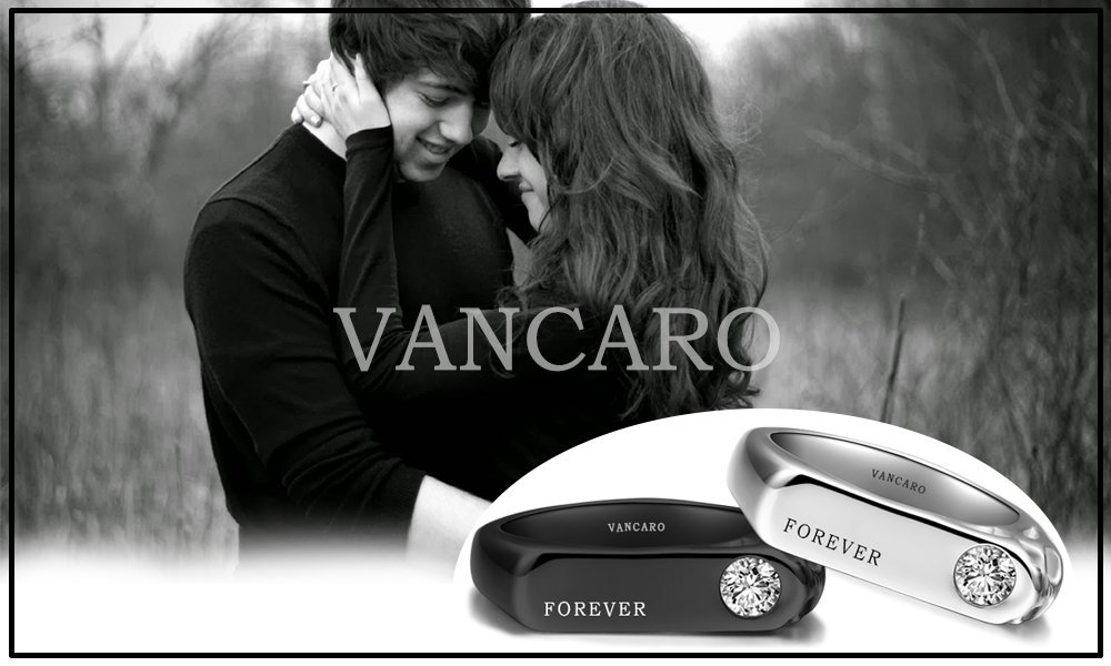 Skull Ring Band For Women In Silver Titanium Steel Flat Top-VANCARO