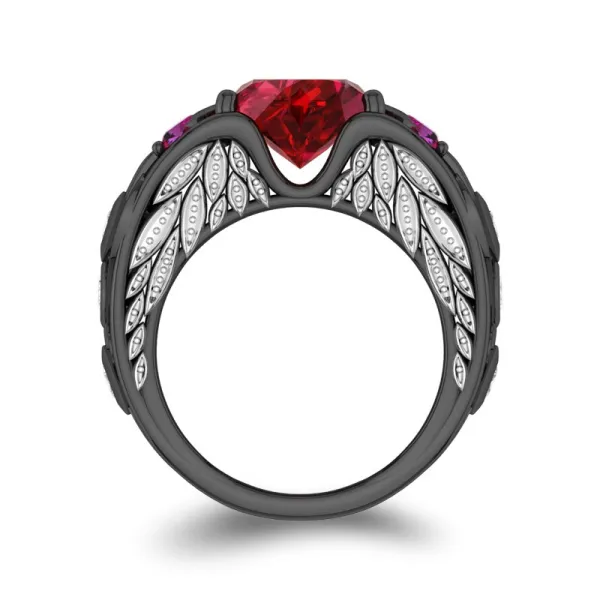 Vintage Arrow Wing Engagement Ring 925 Sterling Silver