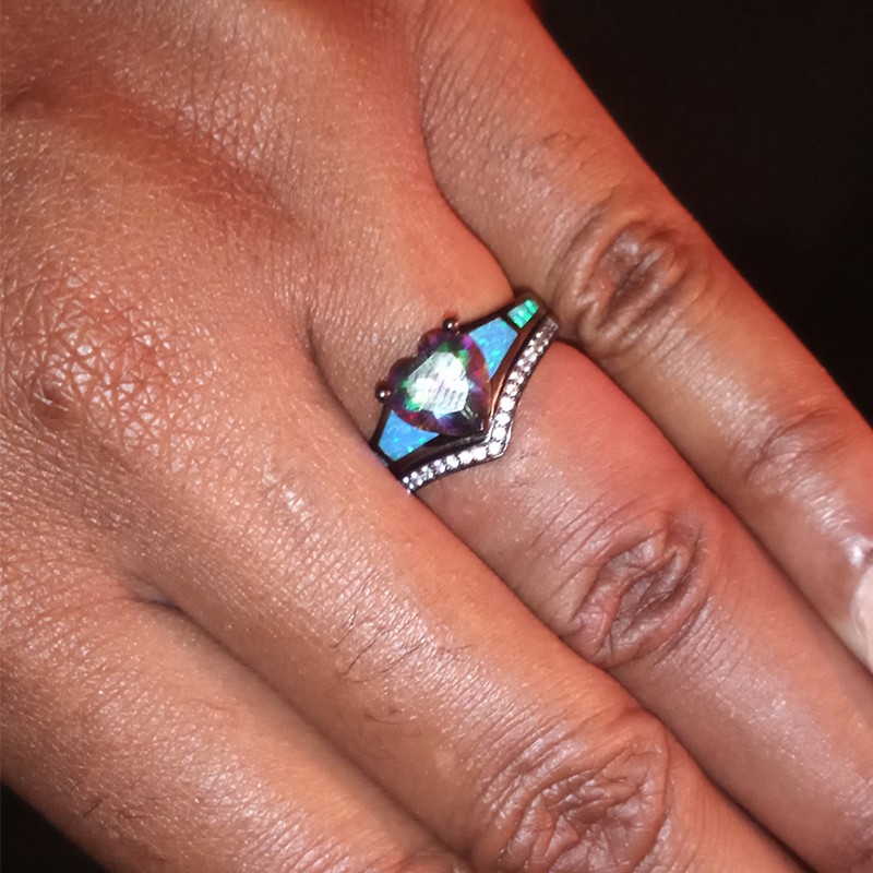 Heart Engagement Ring Women Unique 925 Sterling Silver